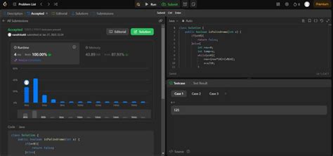 Nandhika A On Linkedin 100daysofleetcode Codingchallenge Problemsolving Palindrome Edslash