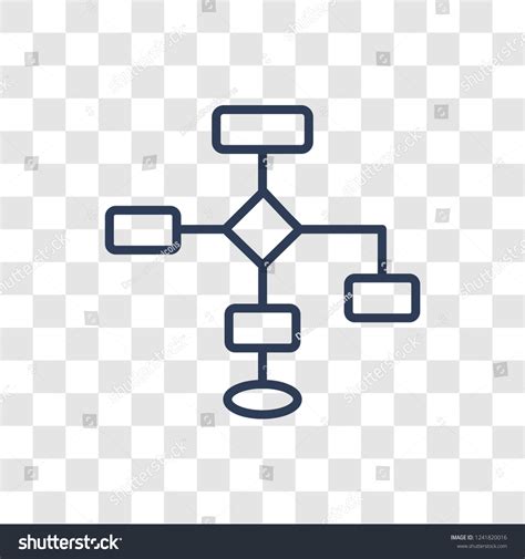 Flow Chart Icon Trendy Linear Flow Stock Vector Royalty Free Shutterstock