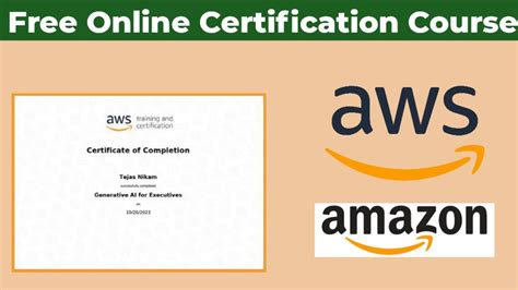 Get Free Aws Certificate Aws Generative Ai Artificial Intelligence