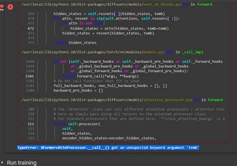 Typeerror Xformersattnprocessorcall Got An Unexpected Keyword