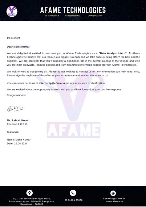 Mohit Kumar On Linkedin Dataanalyst Intern Afametechnologies