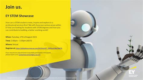 Register Now For The Ey Stem Showcase Tues 17 Aug 2021 2pm 330pm