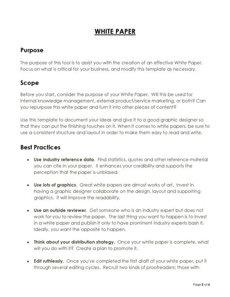 Basic Format Of A White Paper How To Write A White Paper Cskoq
