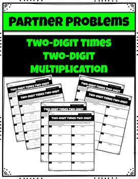Two Digit Times Two Digit Multiplication Partner Problems By Lisa Wynn