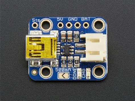 Adafruit Mini Lipo W Mini B Usb Jack Usb Liion Lipoly Charger V1 Australia