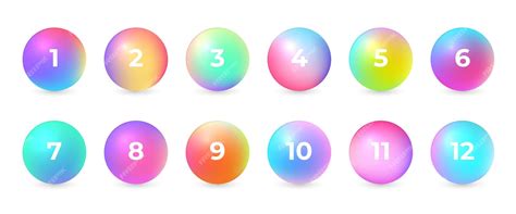 Premium Vector Number Bullet Points Trendy Gradient