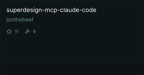 Superdesign Mcp Server Glama