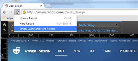 Til You Can Right Click The Refresh Button In Chrome When Developer Tools Are Open To Get More