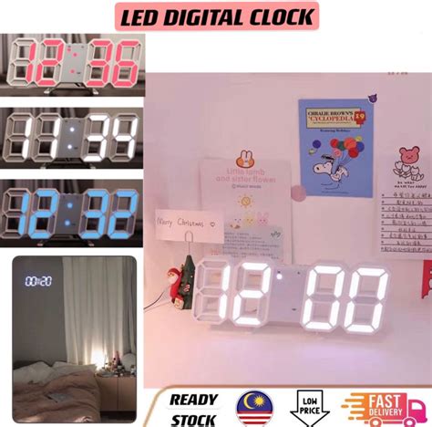 LED Wall Clock Digital Table Clock Alarm Bedroom Desk Alarm Clock LED Jam Dinding Meja Modern LED Wall Clock Digital Table Clock Alarm Bedroom Desk Alarm Clock LED Jam Dinding Meja Modern