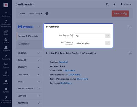 Magento 2 Multi Vendor Invoice Pdf Editor Marketplace Customizable Template Webkul