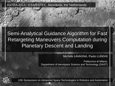 Pdf Semi Analytical Guidance Algorithm For Fast Retargeting