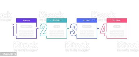 4가지 옵션 또는 단계가 있는 비즈니스 프로세스 인포그래픽 템플릿입니다 얇은 라인 디자인 벡터 일러스트 그래픽 디자인 4에 대한 스톡 벡터 아트 및 기타 이미지 Istock