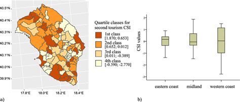Second Tourism Csi A Map Of The Spatial Distribution Of Csi Values Download Scientific