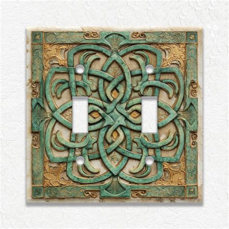 Sage Green Antique Design Metal Light Switch Covers And Outlet Covers
