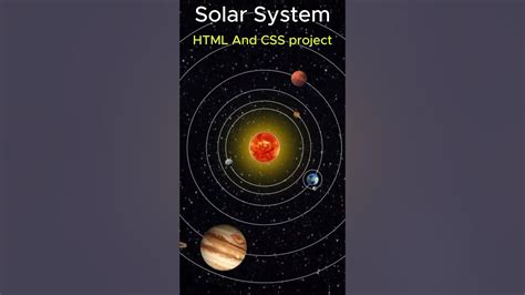 Make Solar System Using Html And Css Coding Videoediting Htmlwebsite Viralshorts