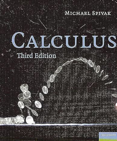 Calculus Spivak Michael Amazon Com Au Books