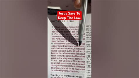 Jesus Did Not Abolish The Law Matthew 517 19 Youtube