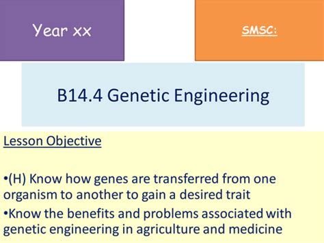 Genetic Engineering Aqa Gcse 4 6 2 B14 4 Teaching Resources