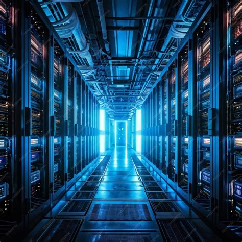 Advanced Data Center With Cloud And Ai Infrastructure Premium Ai Generated Image