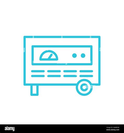 Generator Icon Isolated On White Background From Blue Icon Set Stock