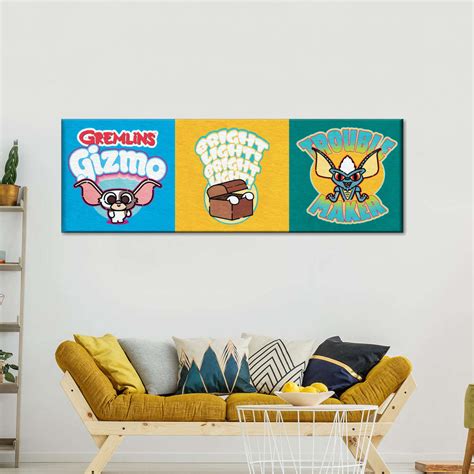 Gremlins Gizmo Transformations Trio Wall Art Digital Art