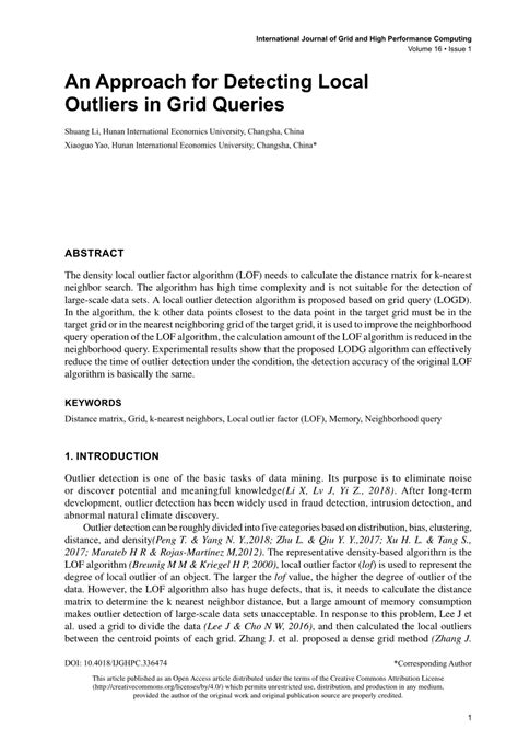 pdf an approach for detecting local outliers in grid queries