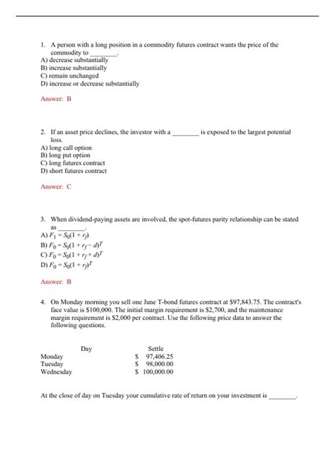 Derivatives Practice Questions And Answers 2024 Update With Complete Solution Derivatives