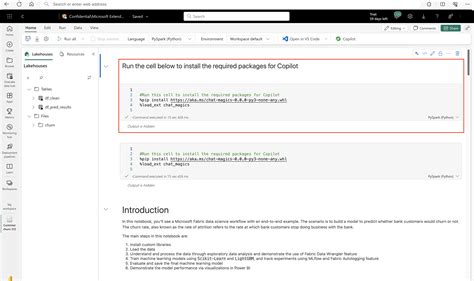 microsoft fabric での data science と data engineering 用の copilot の概要