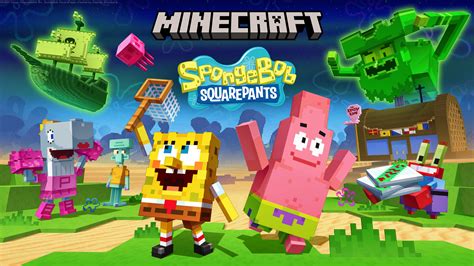 Artstation Spongebob Minecraft Marketplace Update Keyart