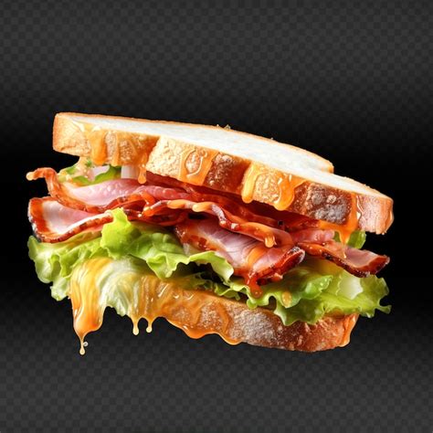 Premium Psd Vegetable Bread Sandwich With Salad Isolated