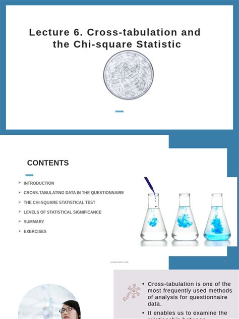 Lecture 6 Cross Tabulation And The Chi Square Statistic Pdf