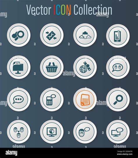Data Analytic And Social Network Icons Set Stock Vector Image And Art Alamy