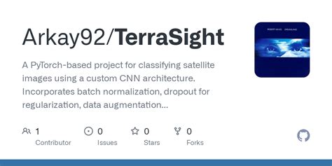 GitHub Arkay92 TerraSight A PyTorch Based Project For Classifying Satellite Images Using A