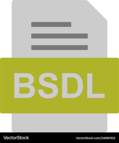 Bsdl File Document Icon Royalty Free Vector Image