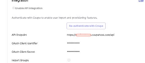 coupa provisioning error could not connect to the coupa api please