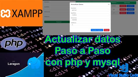Crud Actualizar Datos Con Php Y Mysql Paso A Paso Usando Modal Bootstrap Youtube