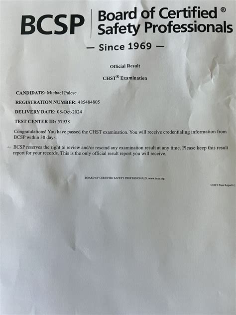 Bcsp Michael Palese B S Gsp Chst