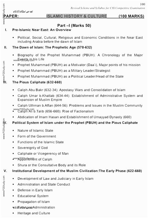 FPSC CSS Exam Syllabus 2020 Page No 103 Of 158 FPSC CSS Exam Syllabus 2020 Page No 103 Of 158