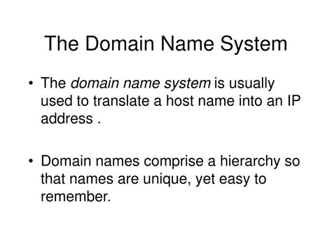 PPT The Domain Name System PowerPoint Presentation Free Download ID