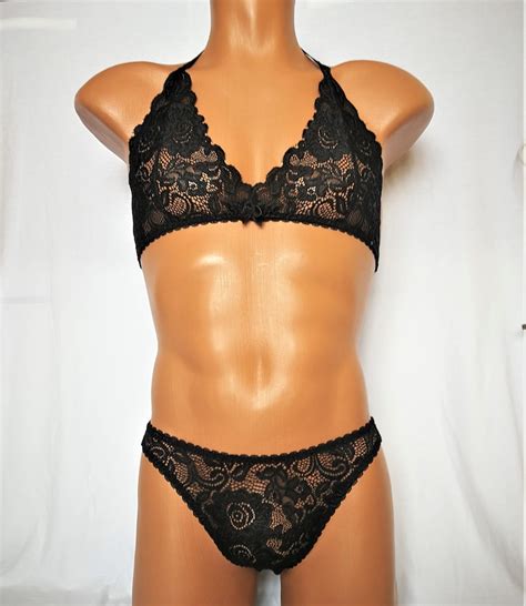 Sissy Lingerie Set Lace Lingerie Set Black Lingerie Set Etsy