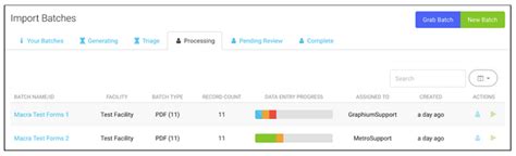Monitoring Form Batch Imports