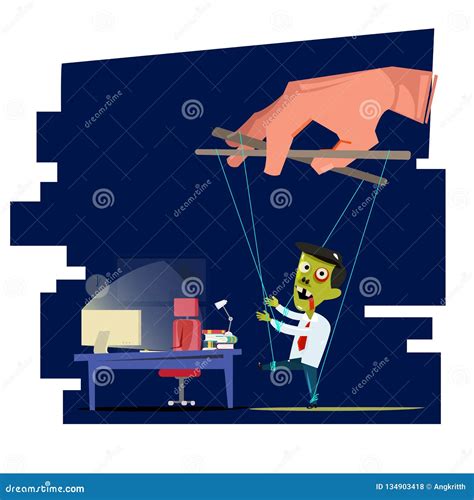 The Concept Of Manipulating People Hands With Threads And A Woman