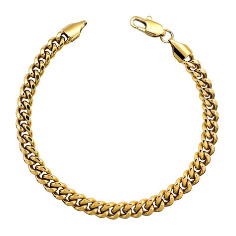 Miami Cuban 18k Gold Bracelet 5mm Goldstarsdc Jewelry Co