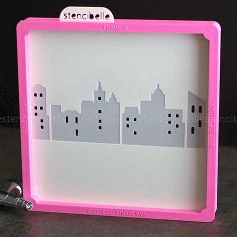 Stunning City Skyline Stencil Shop Now