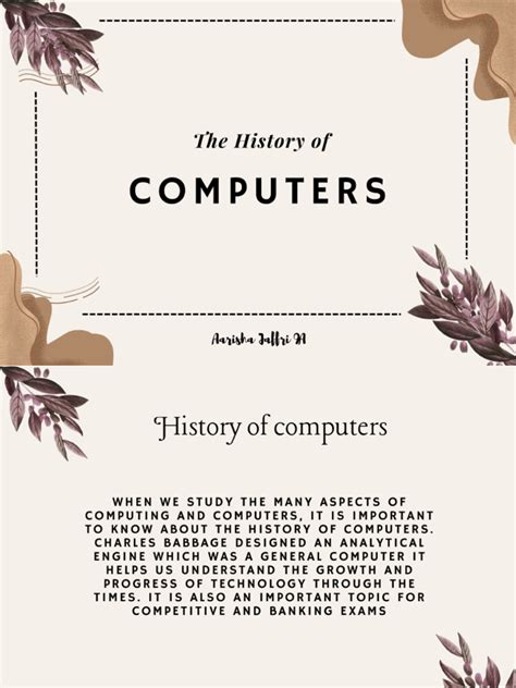 History Of Computers Short Summary Pdf