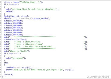 Ctfshow Pwn入门 栈溢出ctfshow Pwn111 10 Csdn博客 Ctfshow Pwn入门 栈溢出ctfshow Pwn111 10 Csdn博客
