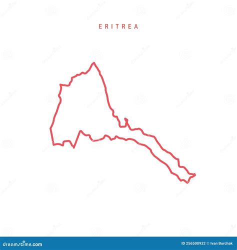 Eritrea Editable Outline Map Vector Illustration