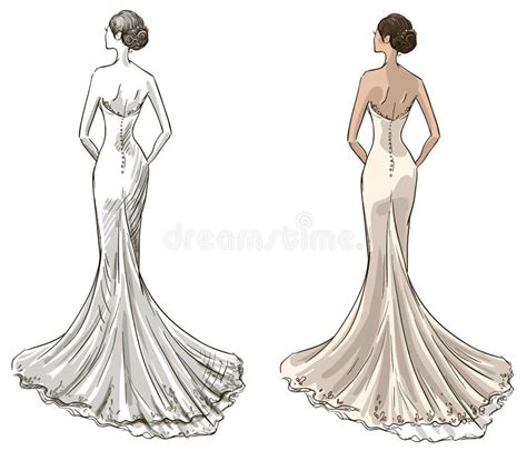 Иллюстрация моды акварели красивая маленькая девочка в длинном платье венчание заказа части