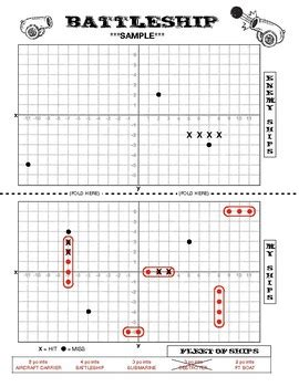 Coordinate Grid Battleship By Creations TPT