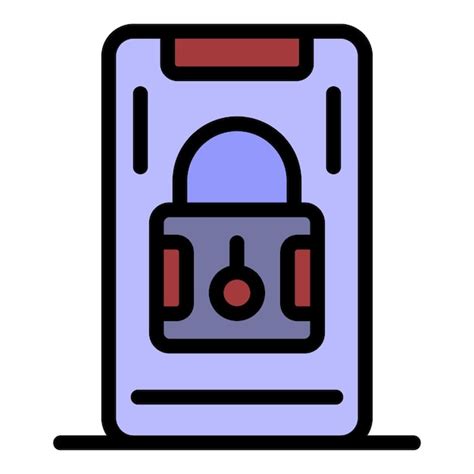 Premium Vector Secured Smartphone Icon Outline Secured Smartphone Vector Icon Color Flat Isolated